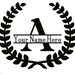 Laurel Wreath Monogram Vinyl Decal - Personalized Car Decal - Etsy