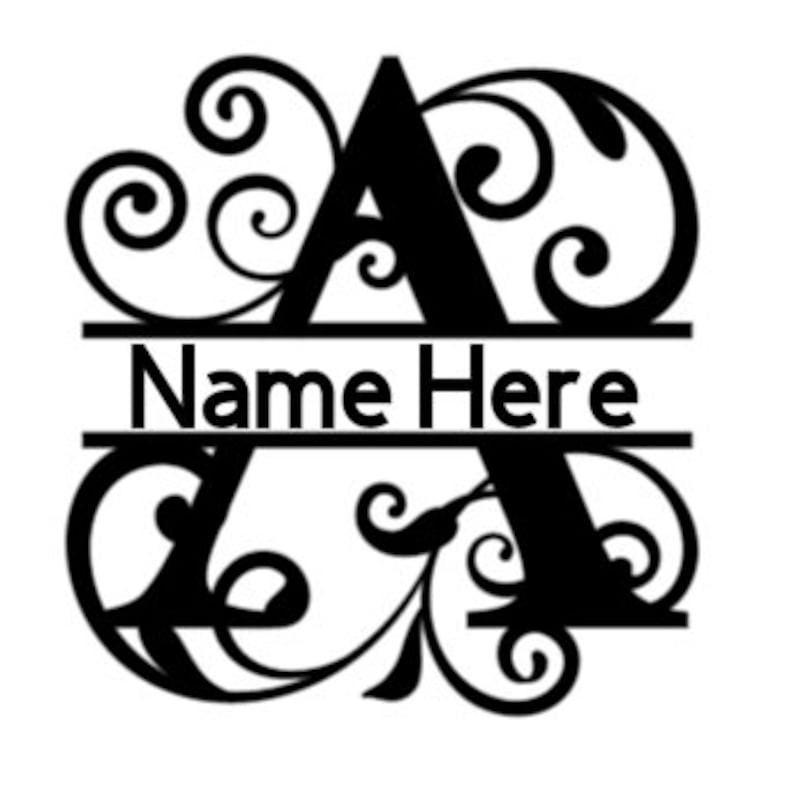 Monogram Vinyl Decal - Etsy