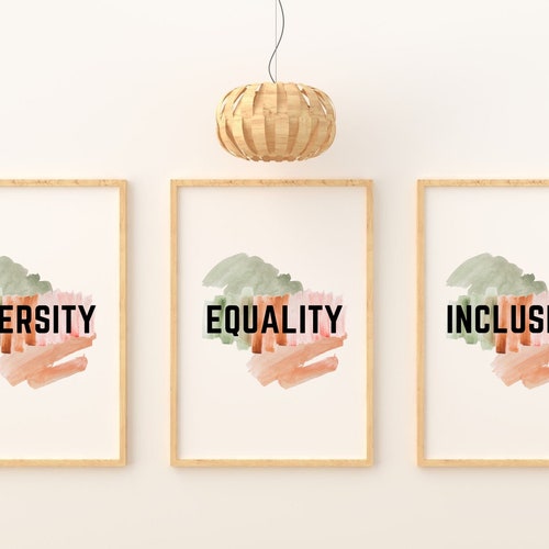 Diversity Wall Art Racial Equality Anti Racist Inclusion - Etsy
