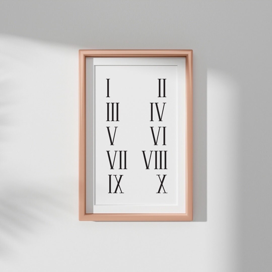 Roman Numeral Art