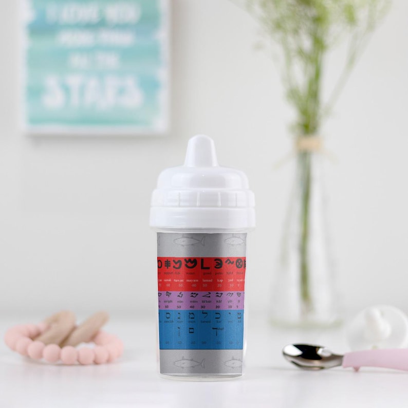 Hebrew Alphabet Number Sippy Cup Ancient Paleo Hebrew Israelite ...