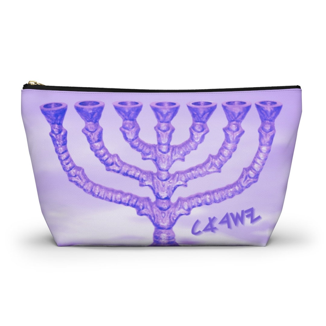 Amethyst Purple 7 Branch Menorah Yasharahla Israel Accessory Pouch W T ...