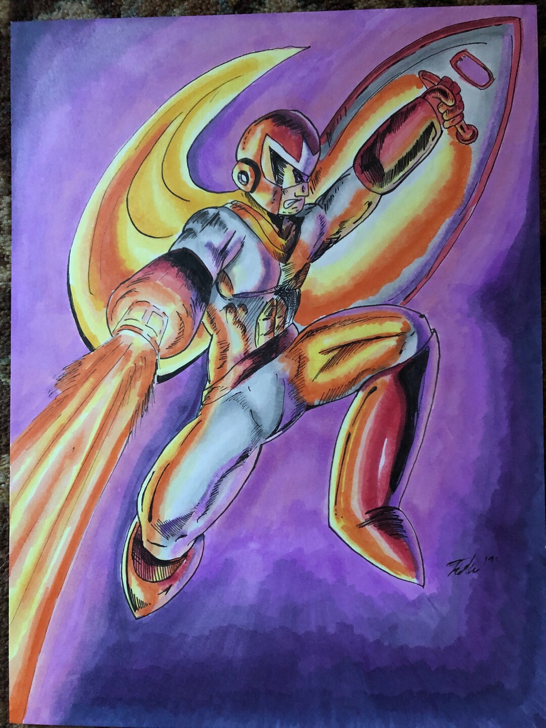 Protoman Original Artwork - Etsy