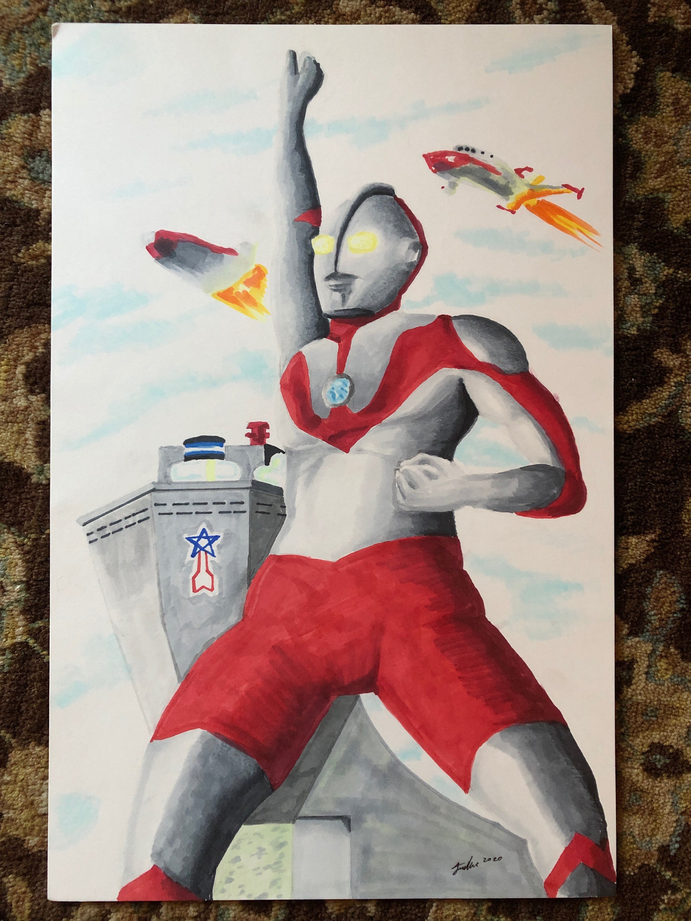 Ultraman Original Art - Etsy
