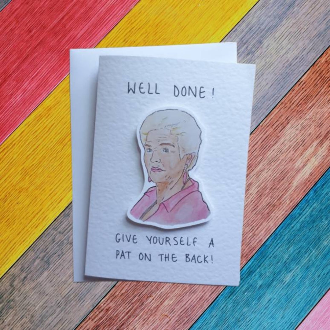 Pat Butcher |handcrafted Well Done Card - Etsy