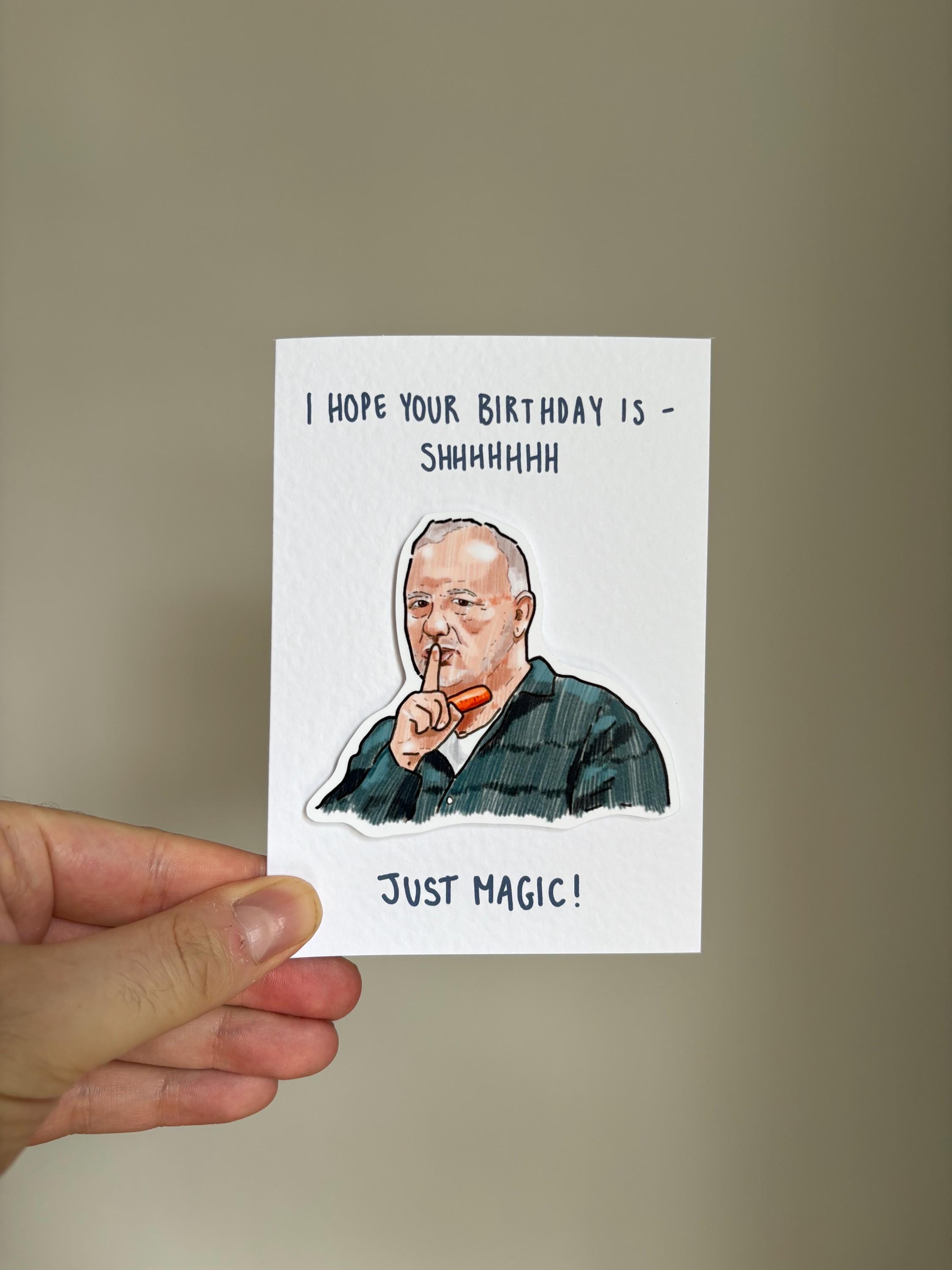 Bob Mortimer | Just Magic | Handcrafted Birthday Card - Etsy