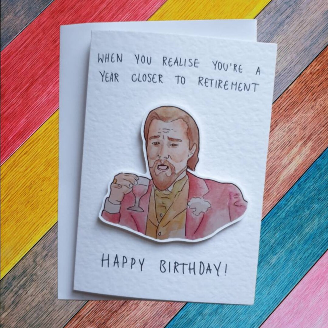 Leonardo Dicaprio Meme | Handcrafted Birthday Card - Etsy