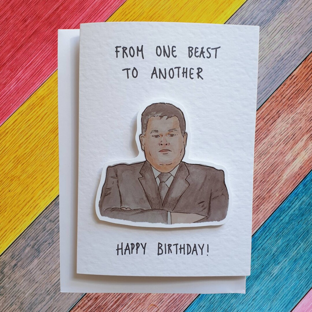 The Beast the Chase Handcrafted Birthday Card - Etsy