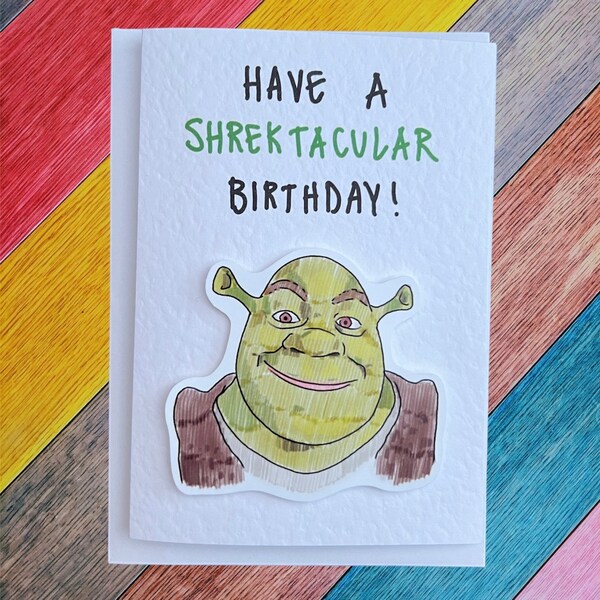 Shrek Funny Birthday Card - Etsy Canada