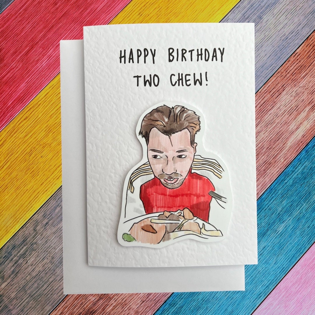 Beavo Two Chew Handcrafted Birthday Card - Etsy UK