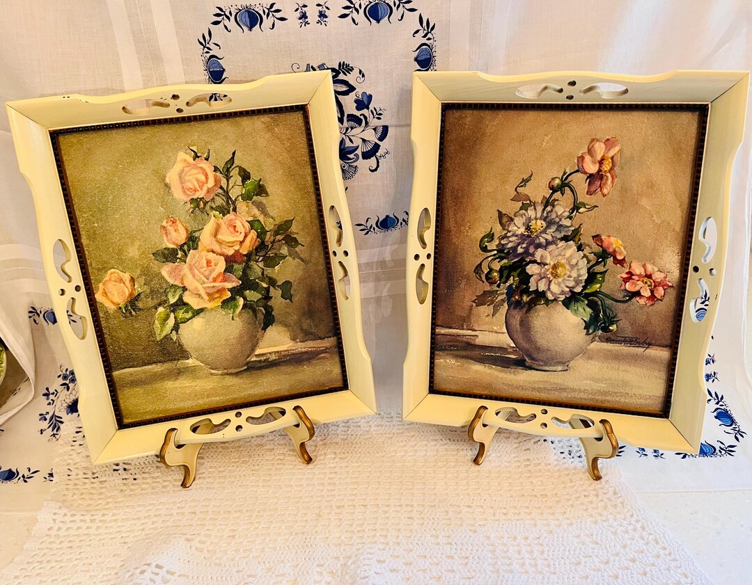 Set of 2 Framed Countess Maria Zichy Florals ~ Still Life Vintage ...