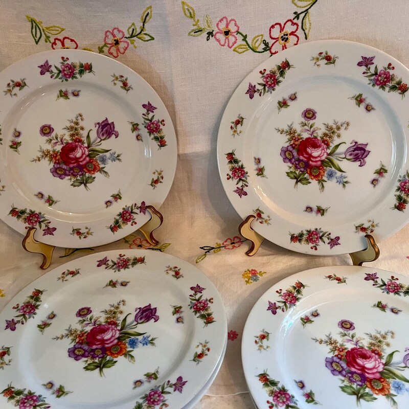 Floral China Plates - Etsy
