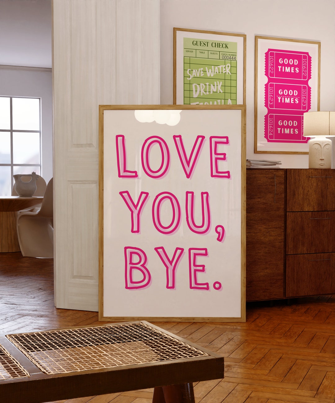 Love You Bye Sign, Housewarming Gift, Goodbye Sign, New Home Gift ...