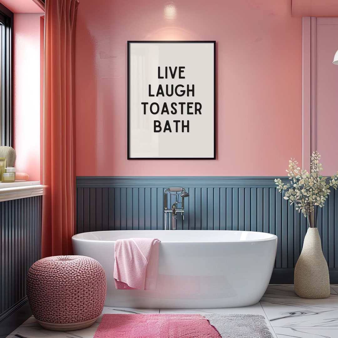 Live Laugh Toaster Bath Sign, Live Laugh Toaster Bath Decor, Live Laugh ...