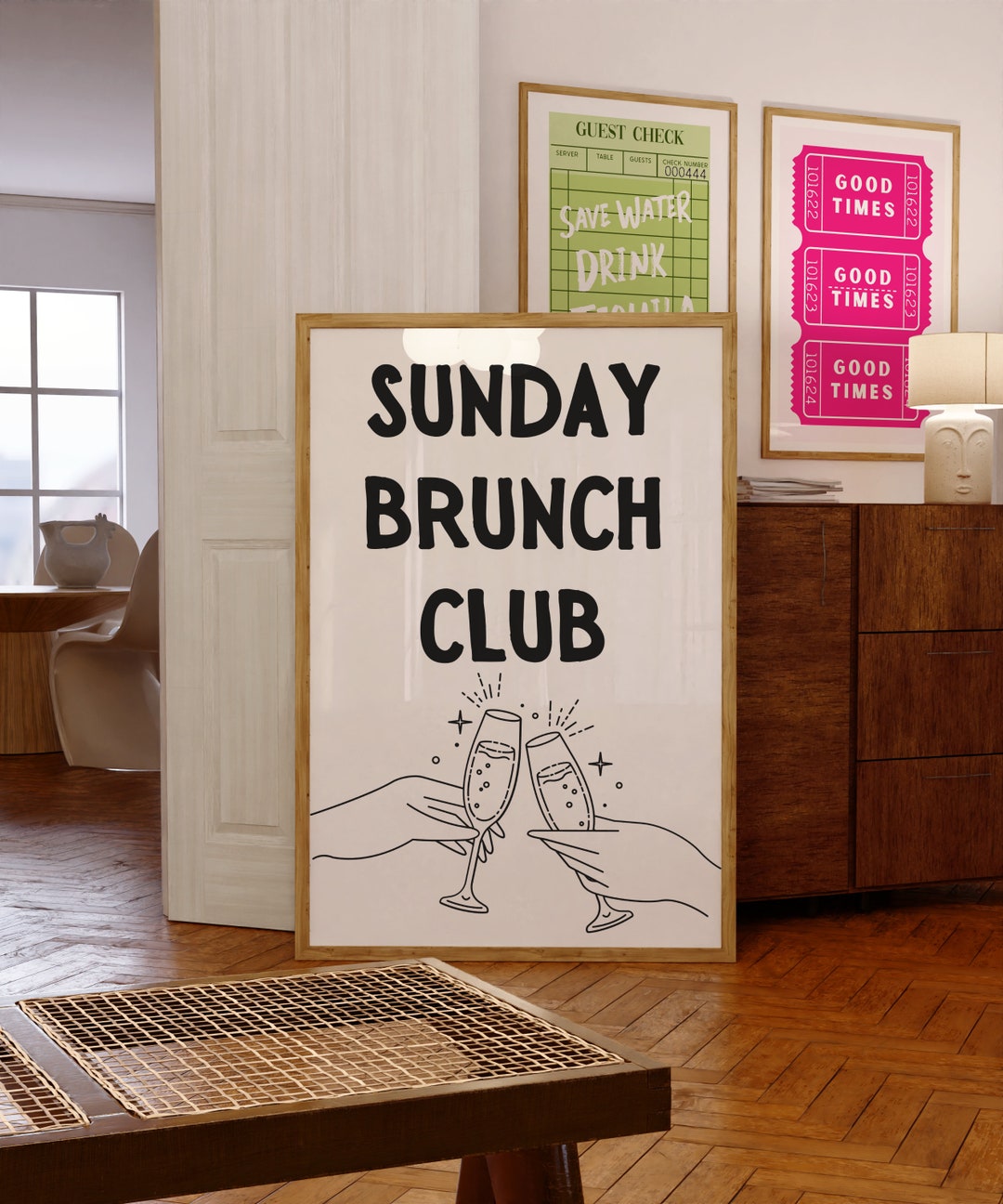 Brunch Club Wall Art, Sunday Brunch Social Club, Above the Sink Art ...