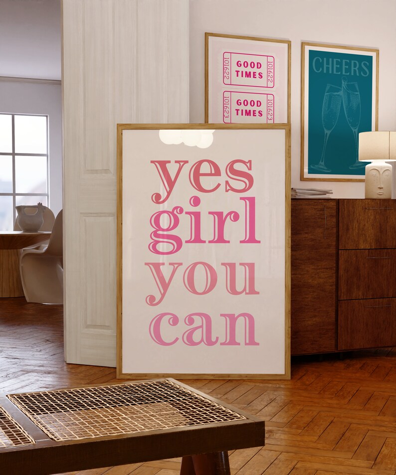 Yes Girl You Can Feminist Wall Art Feminist Prints for Self Love ...