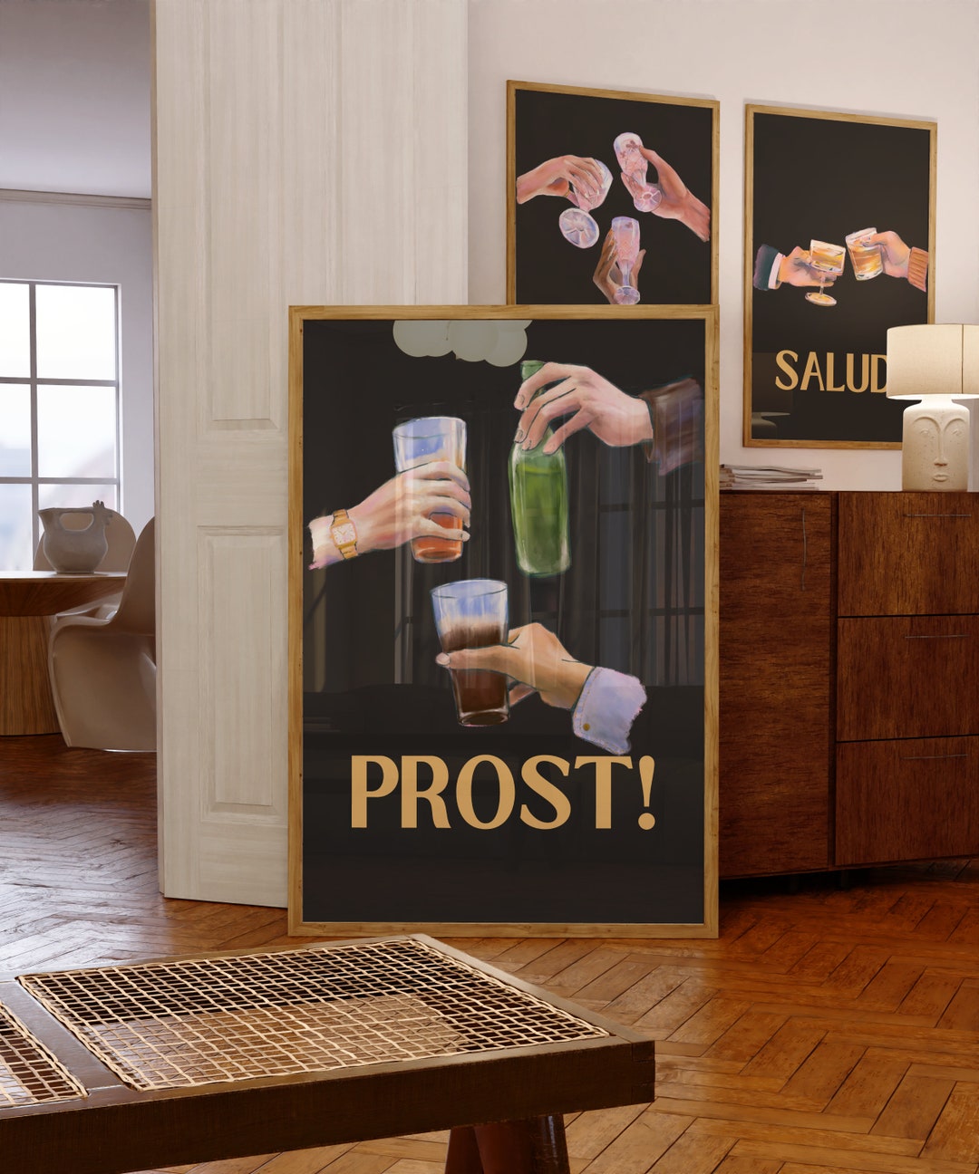 Prost Wall Art, Wall Art for Above Bar Cart, Decor for Above Bar Cart ...