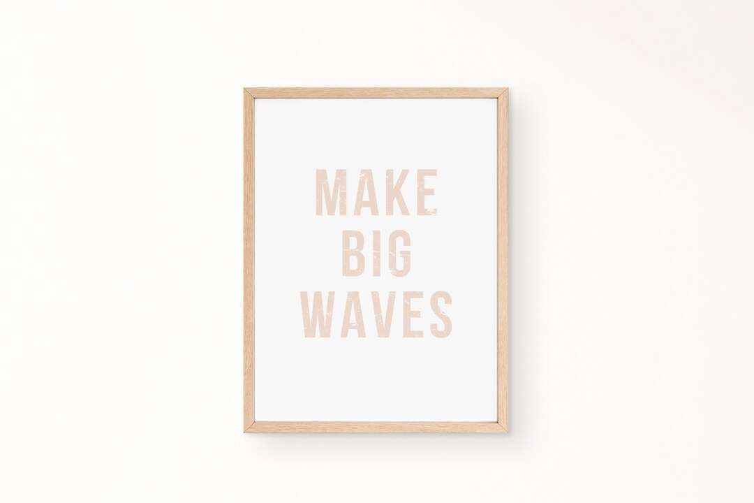 Make Big Waves Trendy Coastal Art, Surf Themed Nursery Wall Art Beach ...