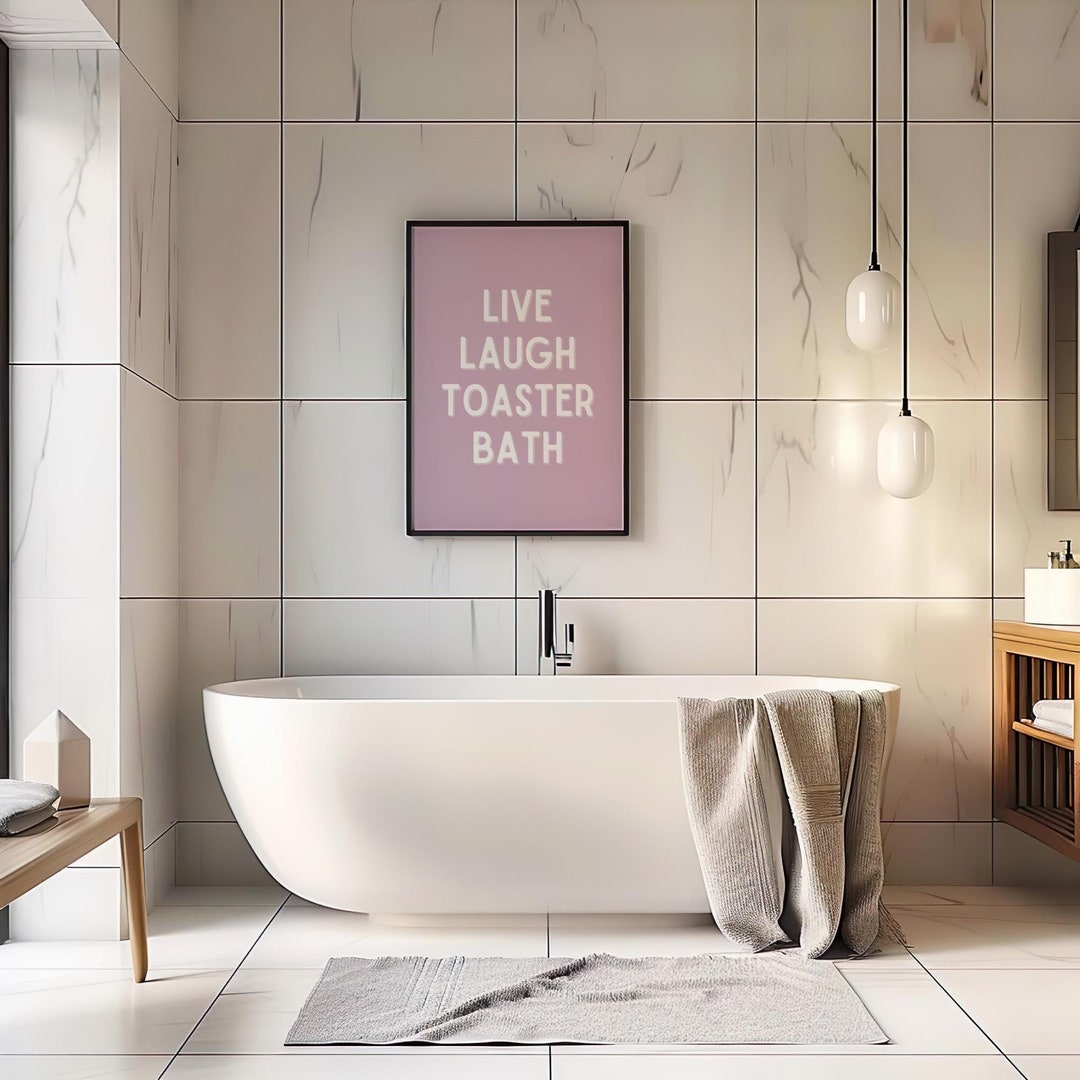 Live Laugh Toaster Bath Sign, Live Laugh Toaster Bath Decor, Live Laugh ...