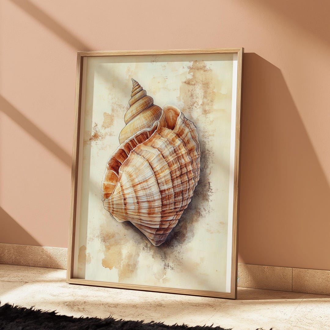 Sea Shell Wall Art, Coastal Decor Print, Beach House Wall Art, Nautical ...