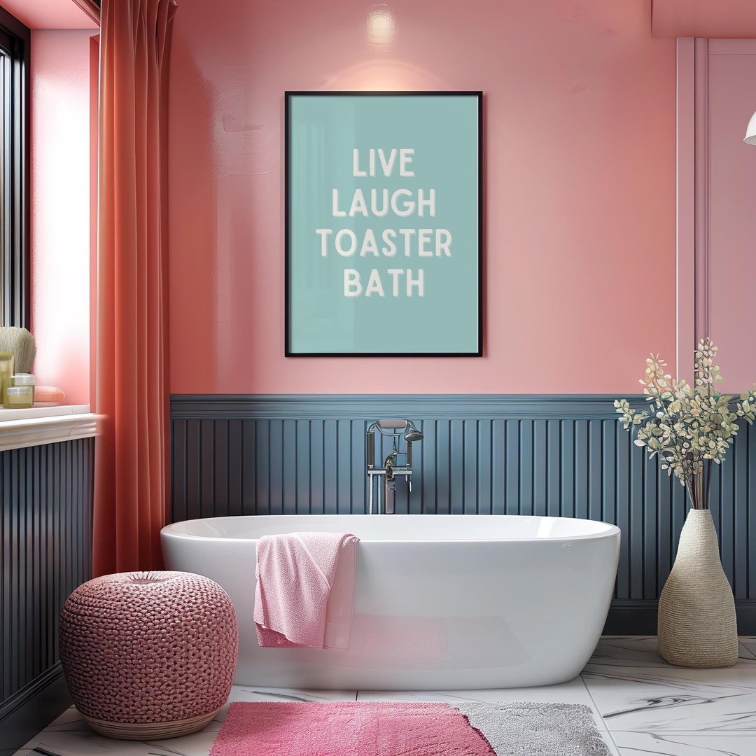 Live Laugh Toaster Bath Sign, Live Laugh Toaster Bath Decor, Live Laugh ...