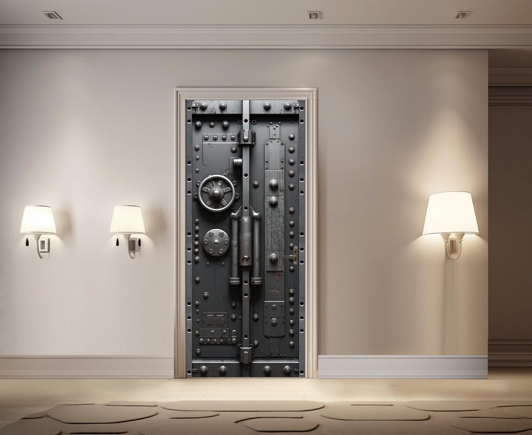 Metal Bank Door Sticker, Safe Door Self-adhesive, Safe Peel &steek ...