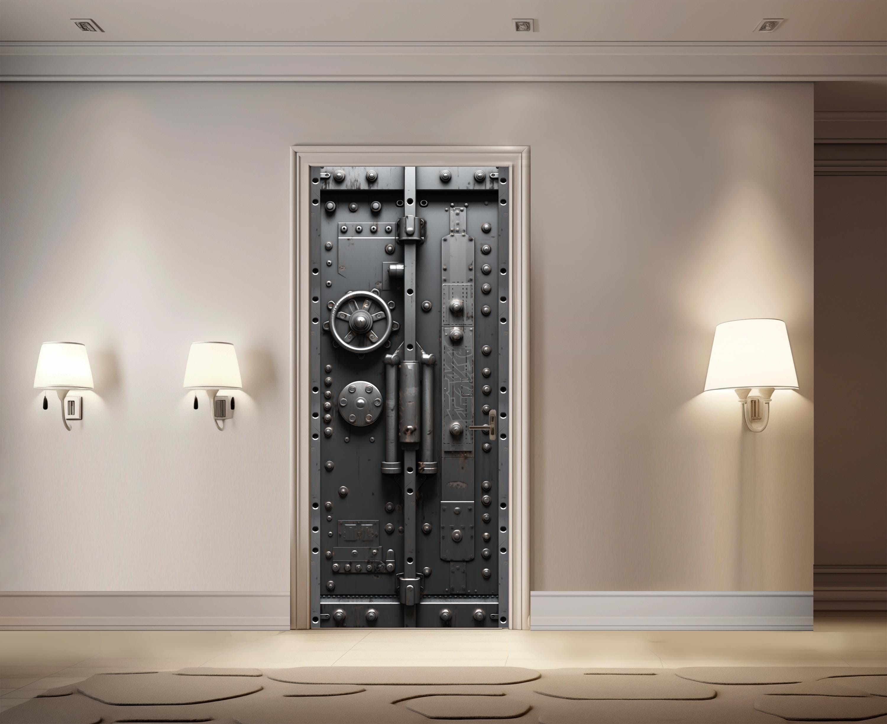 Metal Bank Door Sticker, Safe Door Self-adhesive, Safe Peel &steek ...