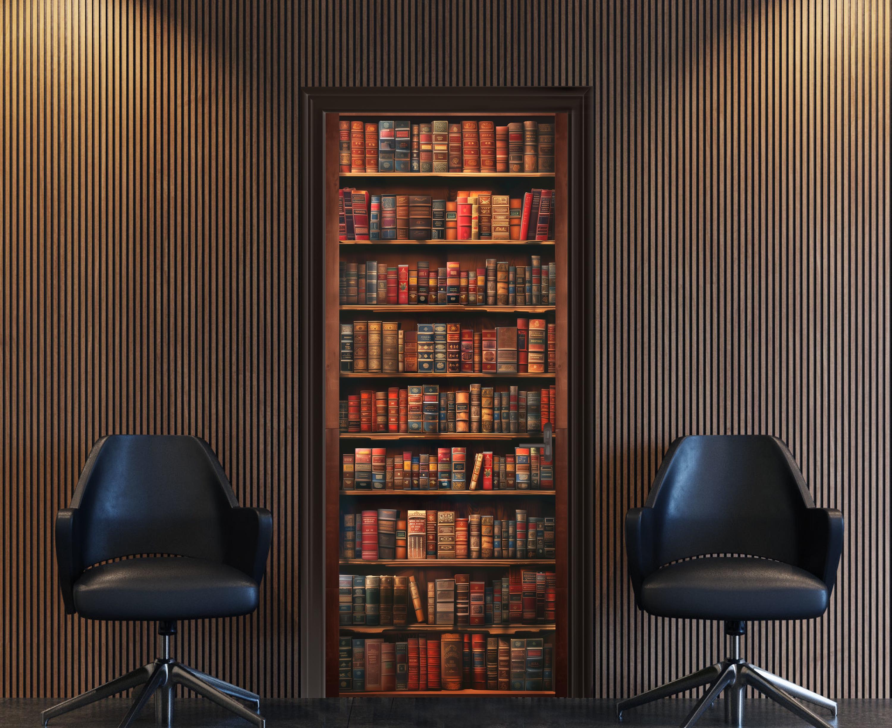 Bookcase Door Decal, Bookshelf Door Sticker, Books Decal, Classic ...