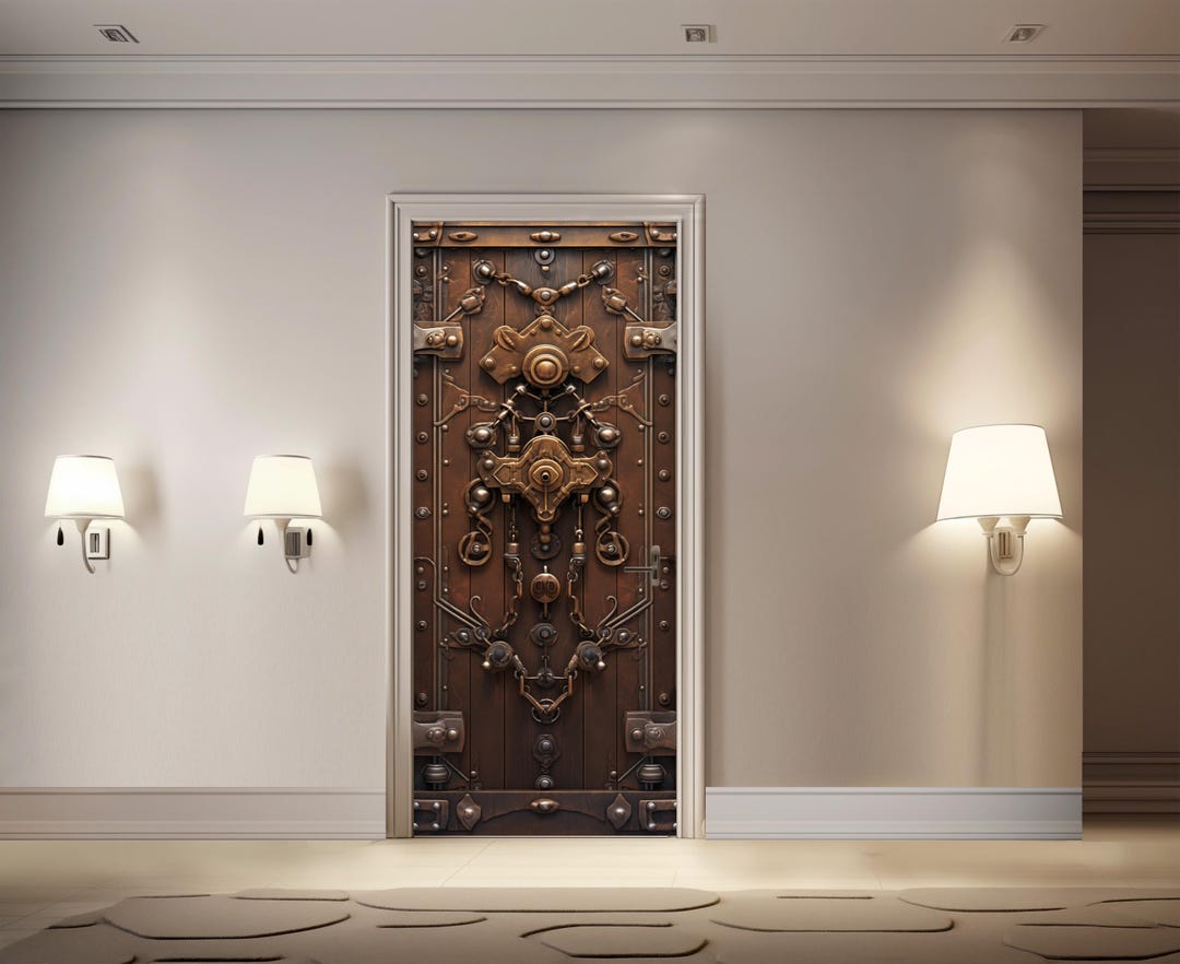 Wooden Castle Door Sticker, Wooden Door Self-adhesive, Castle Peel ...