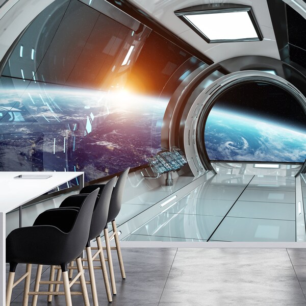 Spaceship Wallpaper - Etsy