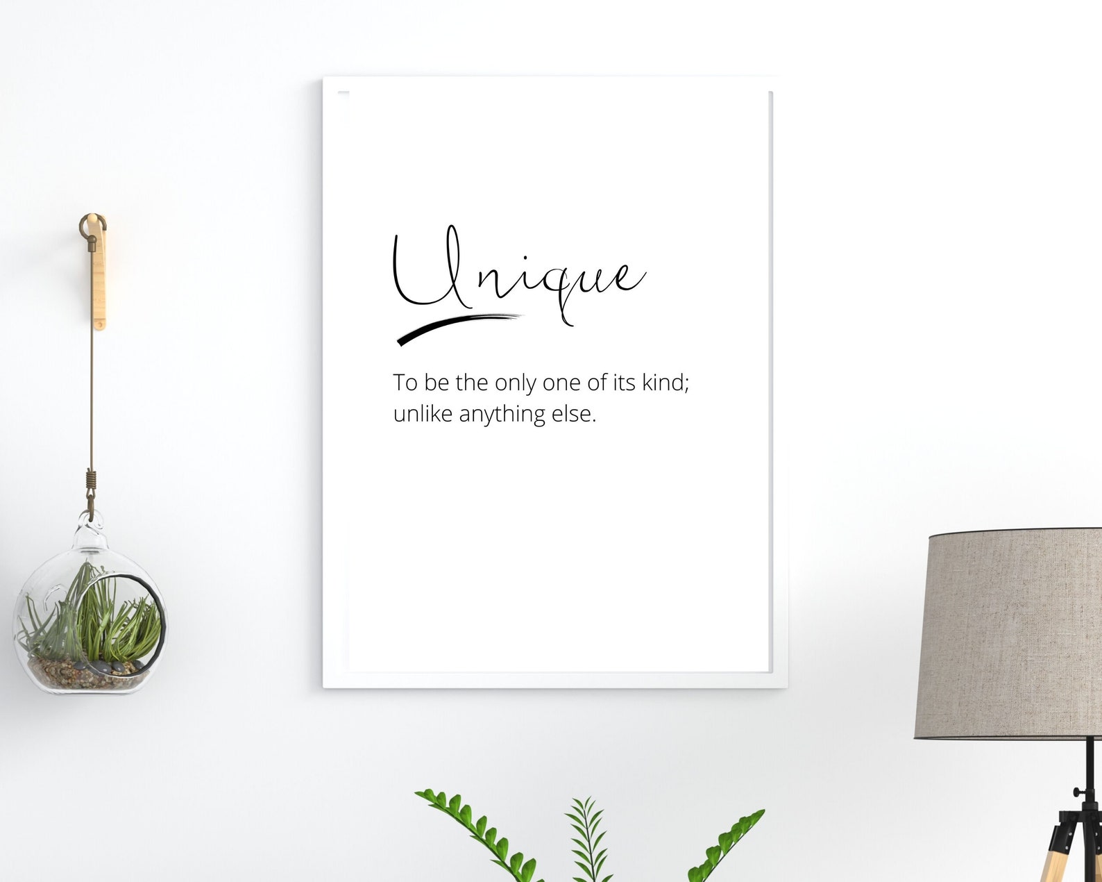 Unique Definition Print Positive quotes wall art Self-belief | Etsy