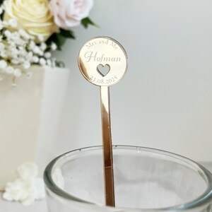Personalized Drink Stir Stick, Swizzle Stick, Gold Party Bar Decor ...