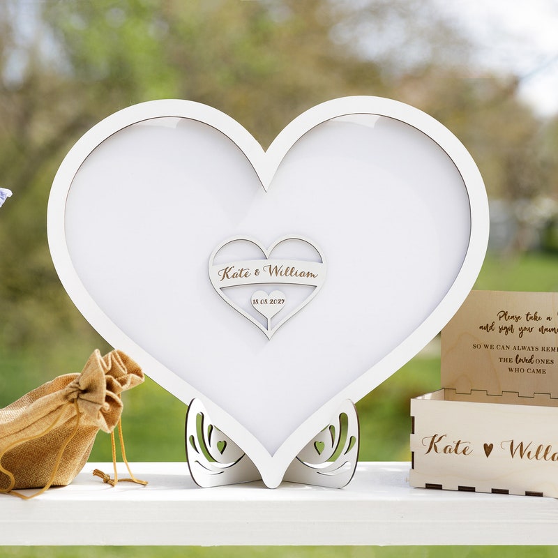 Wooden Heart Guest Book - Etsy