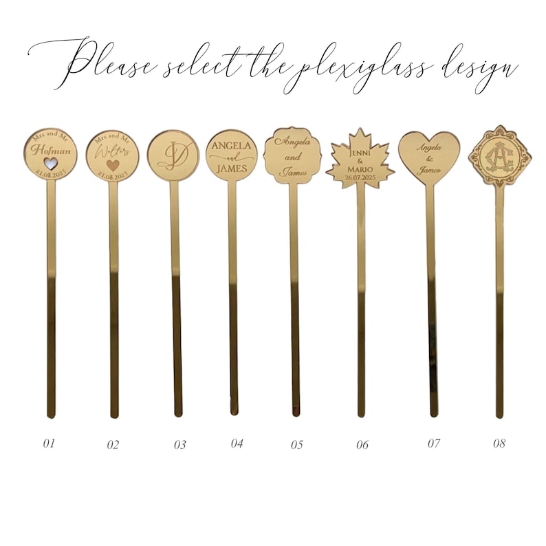 Personalized Drink Stir Stick, Swizzle Stick, Gold Party Bar Decor ...