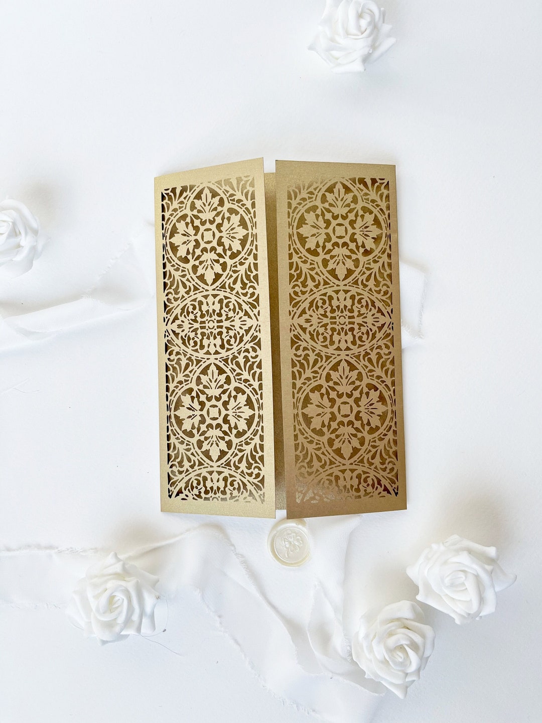 Arabic Gold Gatefold Wedding Laser Cut Covers for 5x7 Wedding ...