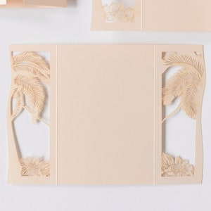 Tropical Palm Tree Invitation Covers Laser Cut Wedding Covers ONLY ...