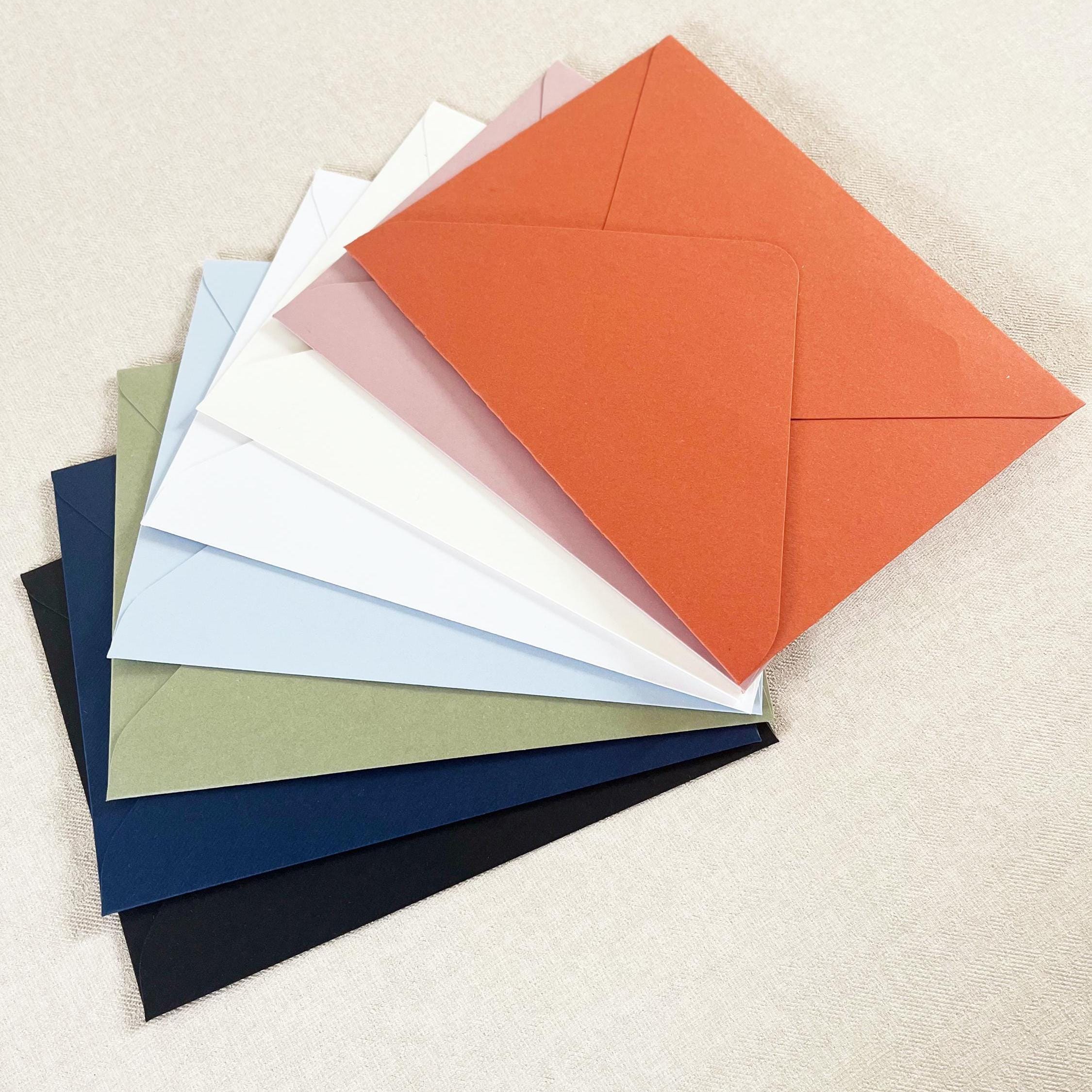 5.5 X 7.5 Custom Color Envelopes for Invitations - 12 Colors, Wedding ...