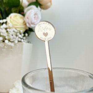 Personalized Drink Stir Stick, Swizzle Stick, Gold Party Bar Decor ...
