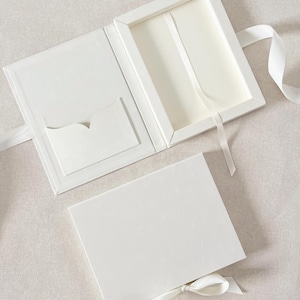 Velvet Box for 5x7" Party Invitations, Ivory Velvet Wedding Invitations ...