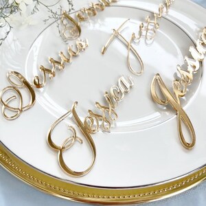 Wedding Place Cards for Table Decoration, Acrylic Name Plate Tag ...