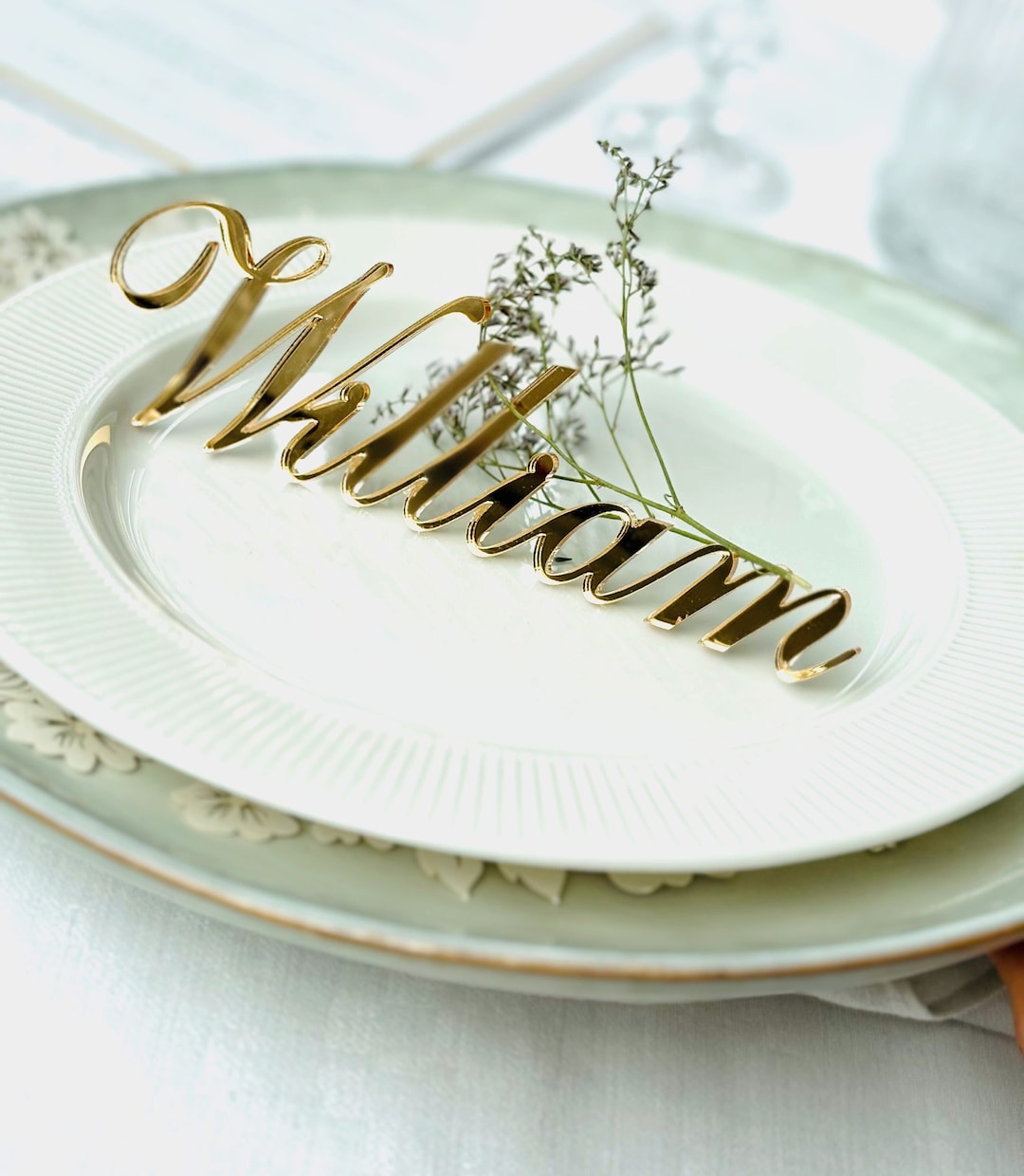 Personalized Place Name Cards, Acrylic Custom Wedding Place Name Cards ...