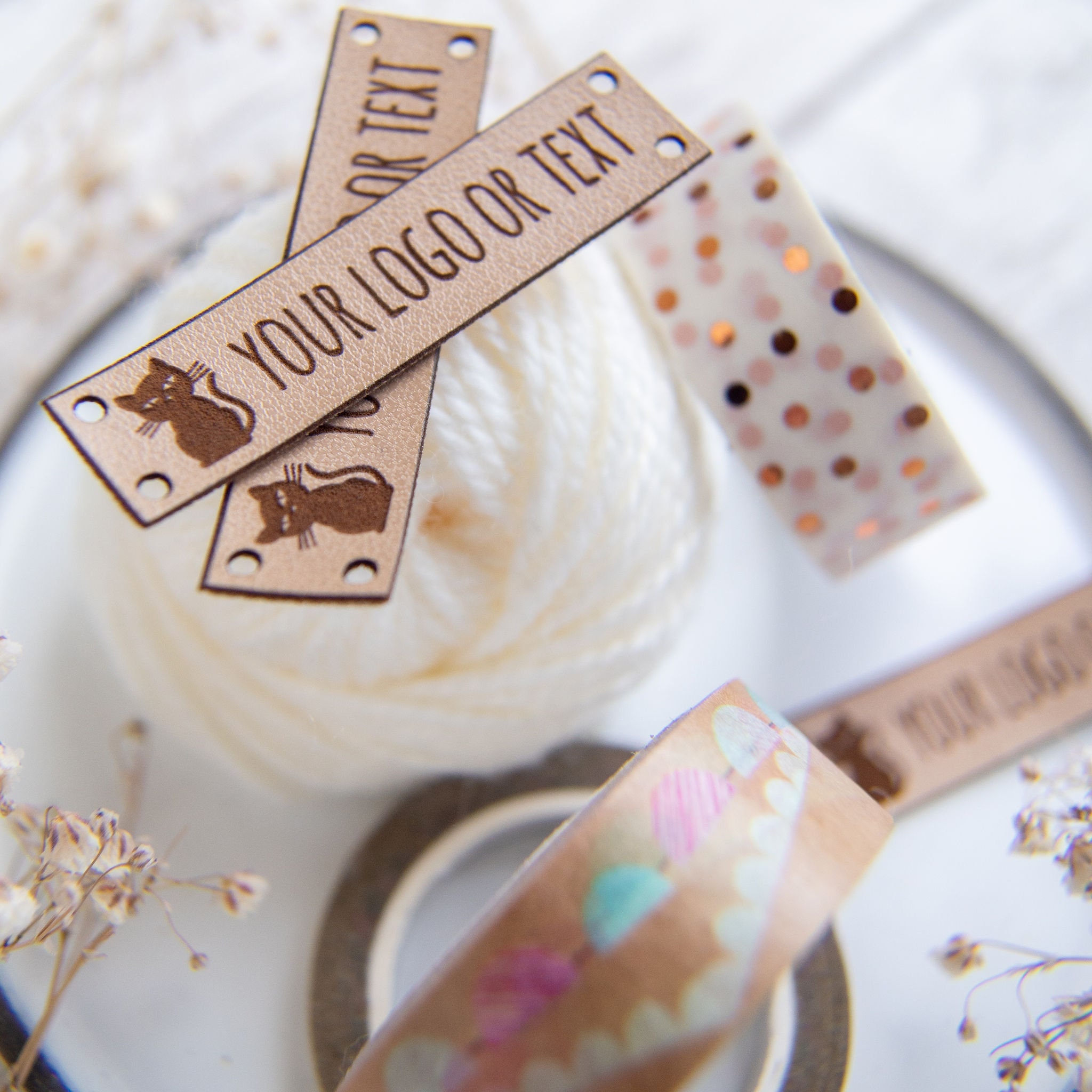 Personalized Labels With Your Logo and Text Pack of Faux - Etsy