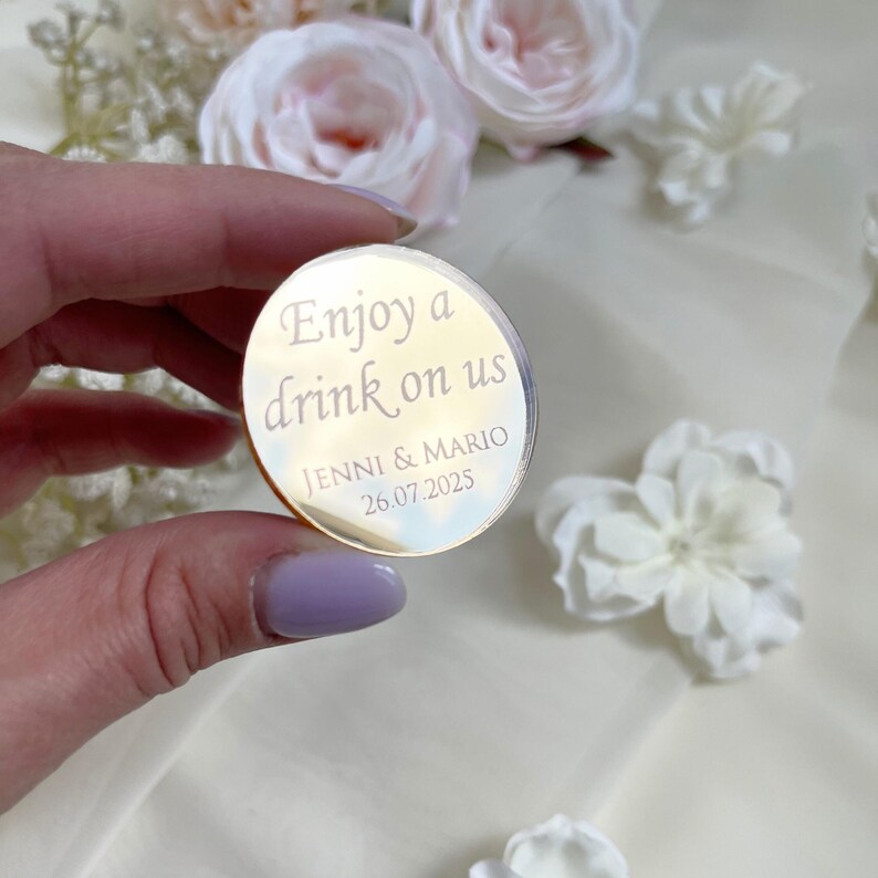 Custom Acrylic Drinks Token, Free Drink Tokens for Guests - Luxury ...