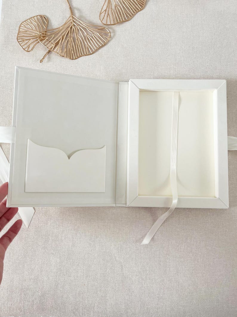 Velvet Box for 5x7" Party Invitations, Ivory Velvet Wedding Invitations ...