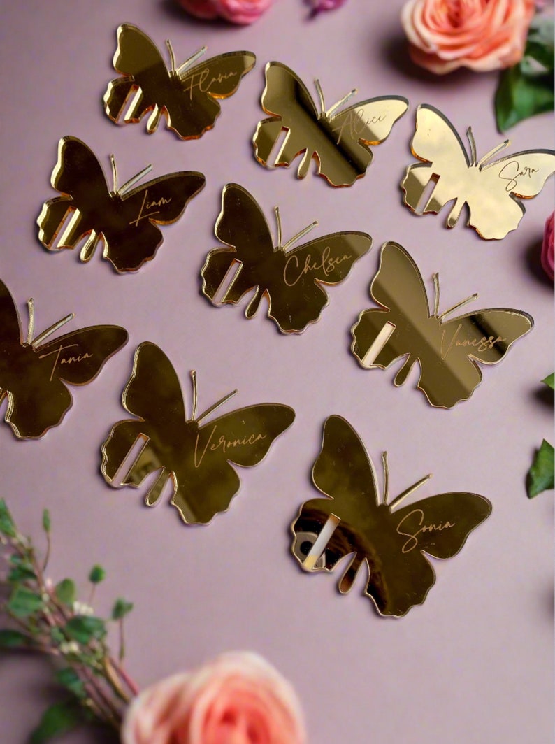 Butterfly Drink Tag, Butterfly Name Tag, Butterfly Drink Charm ...