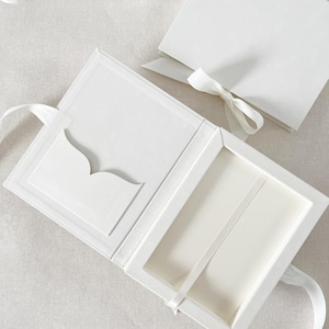 Velvet Box for 5x7" Party Invitations, Ivory Velvet Wedding Invitations ...