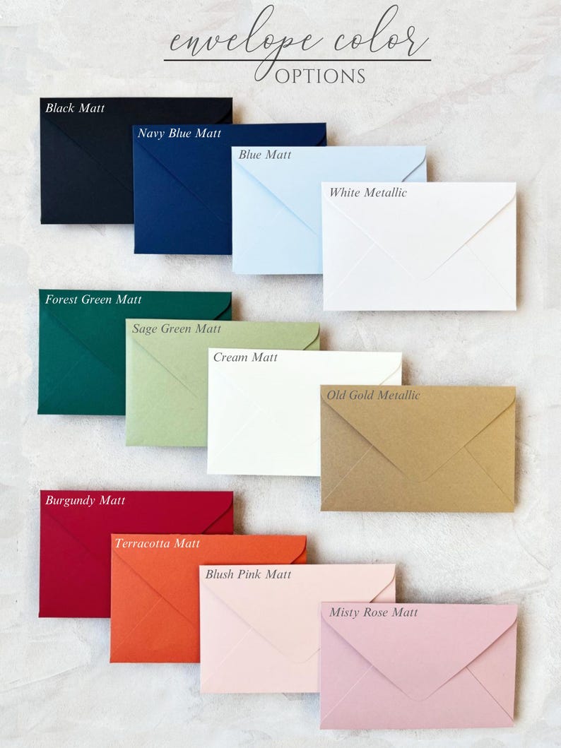 Velvet Lined Envelopes, Custom Colors Handmade Envelopes, Luxury ...