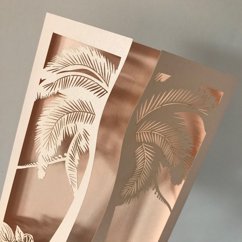 Tropical Palm Tree Invitation Covers Laser Cut Wedding Covers - Etsy