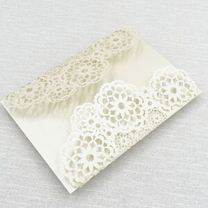 Pink Laser Cut Lace Wedding Cover for 5x7 Wedding Invitation, DIY ...