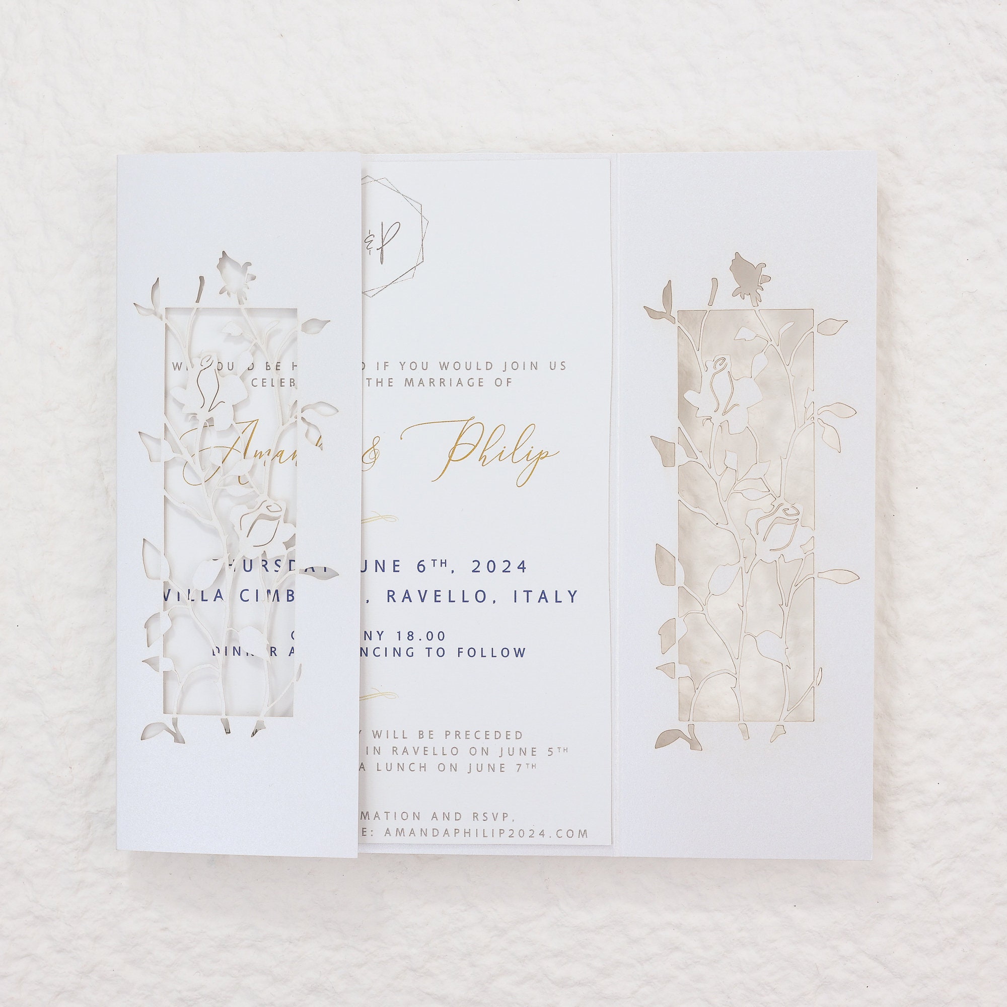 Laser Cut Covers With Roses Motif for 5x7 Card, DIY Invitation, Wedding ...